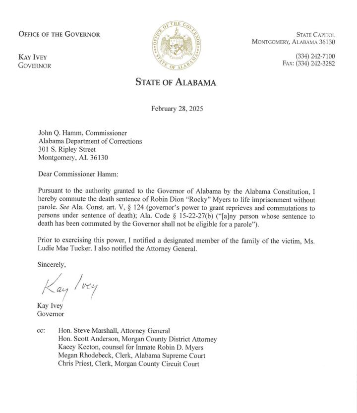 Alabama AG ‘astonished’ by governor’s death row commutation Alabama AG ‘astonished’ by governor’s death row commutation